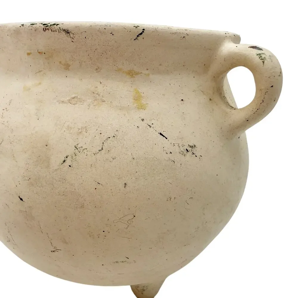 unknown | Accents | Vintage Cauldron Pot Planter Creamcolored Matte ...
